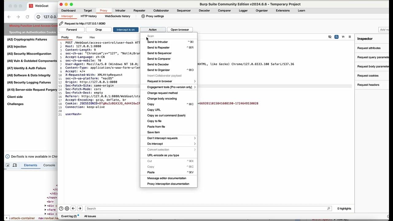 WebGoat - A1 Missing Function Level Access Control - YouTube