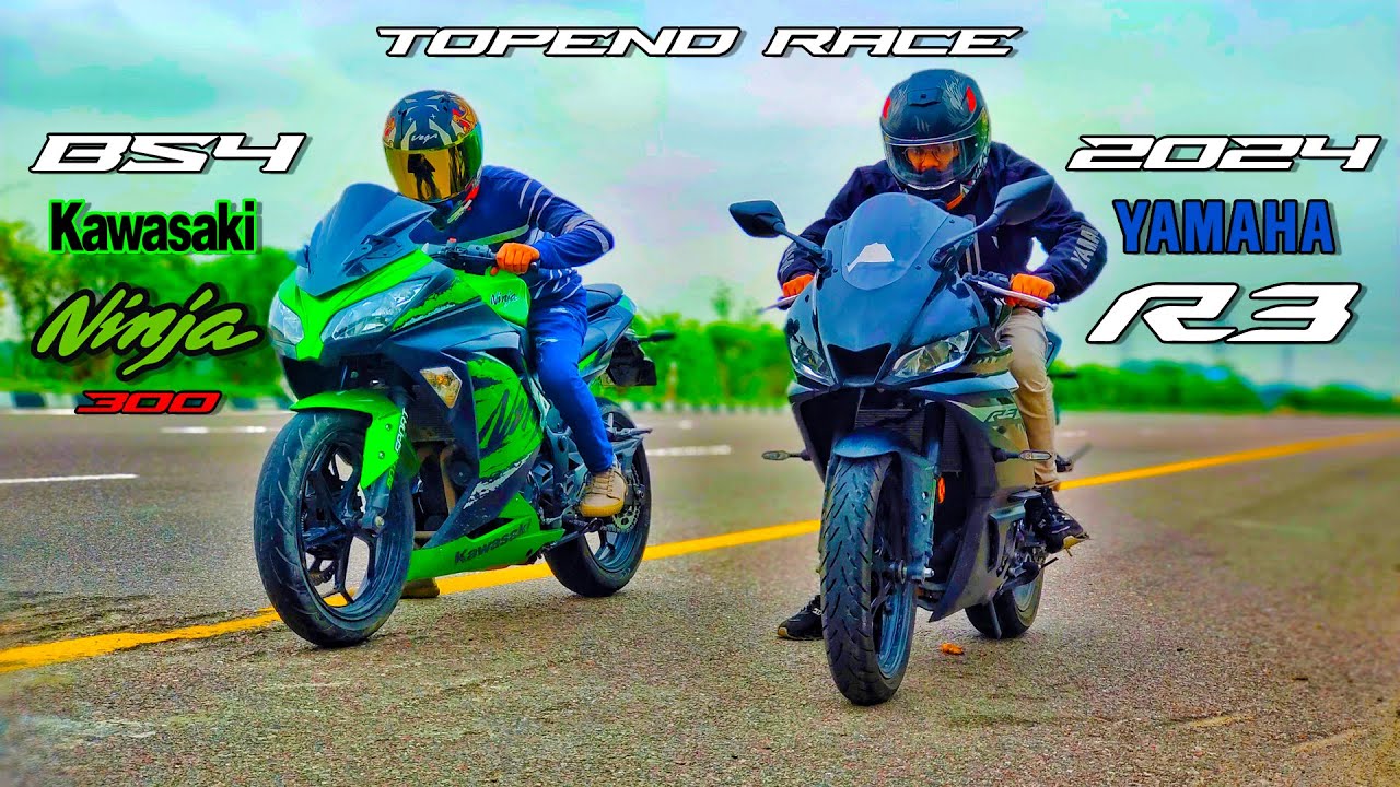 2024 YAMAHA R3 VS NINJA 300 DRAG RACE - YouTube