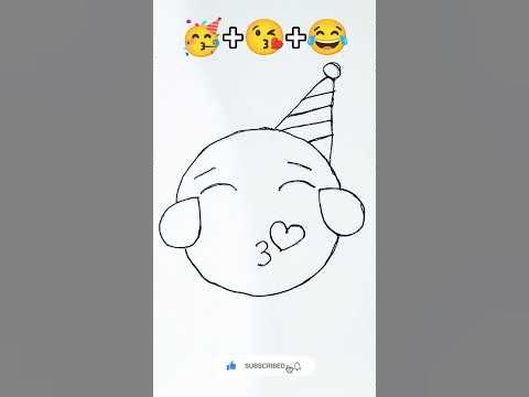 🥳+😘+😂 = ? || Mixing three emojis || Satisfying creative emoji drawing ...
