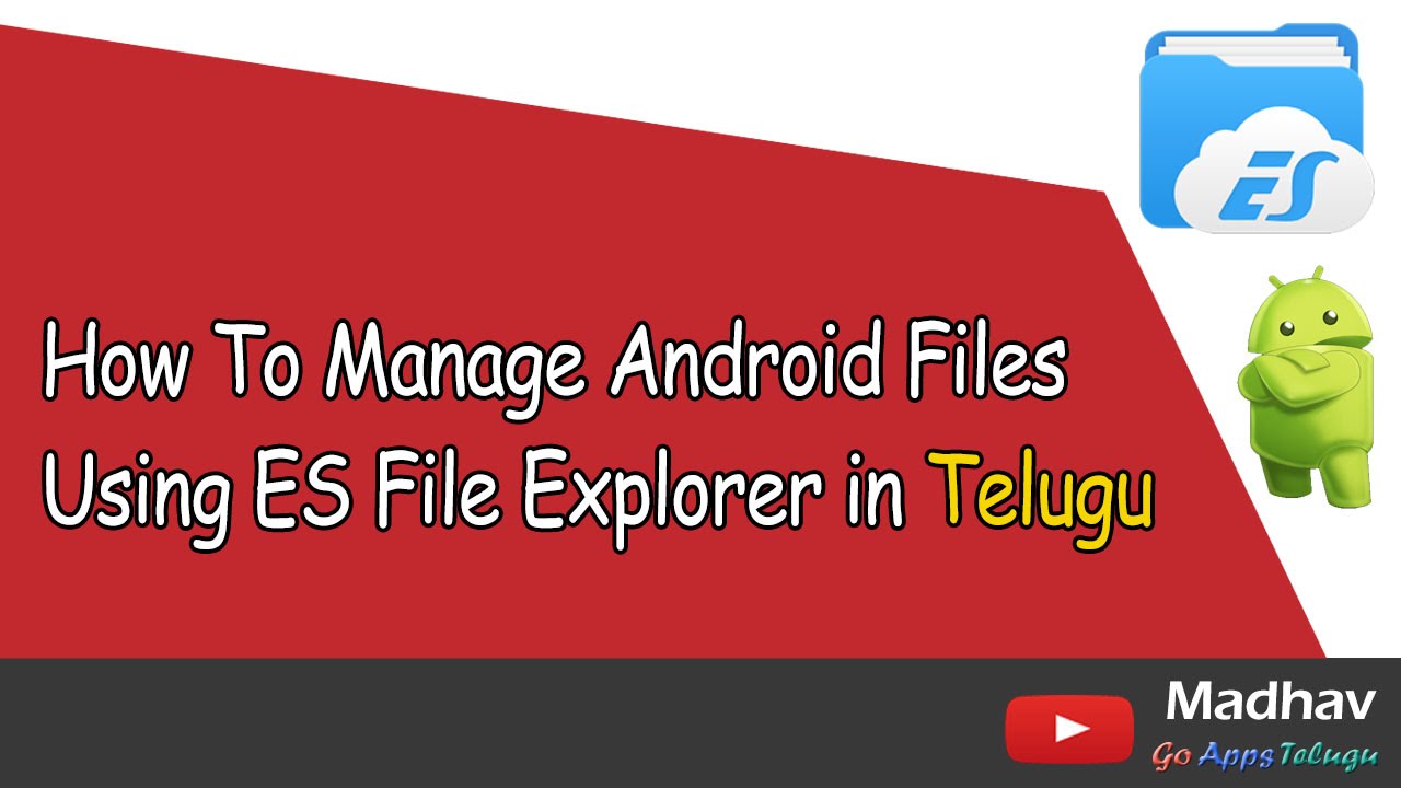 How To Manage Android Files Using ES File Explorer - YouTube