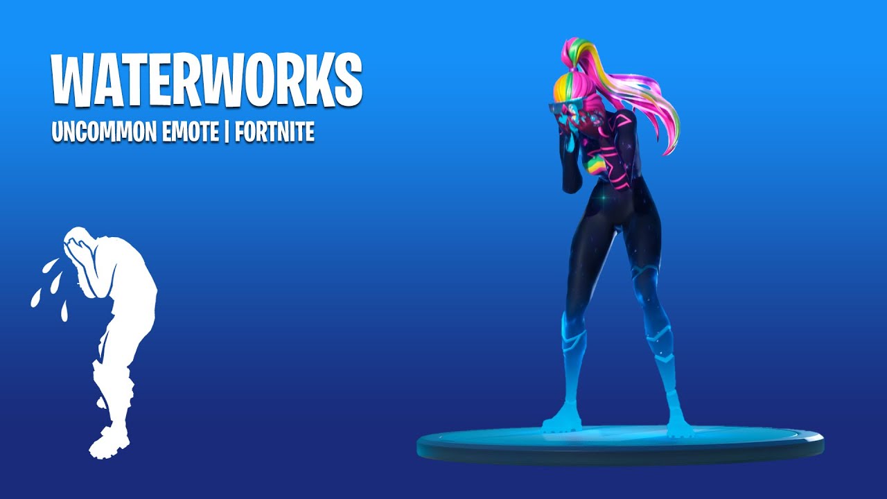 1 minute of Waterworks Emote | Fortnite | Dance | with Galaxia - YouTube