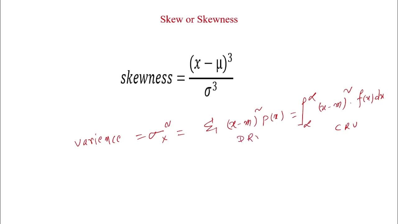 Skew,Skewness,Skew for a Random variable, Probability, Random variables, Stochastic Process ...