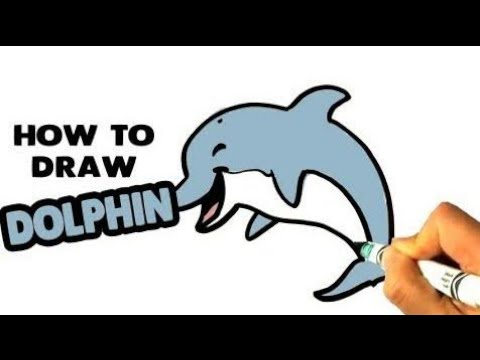 How to Draw Cute Dolphin | Draw Cute Dolphin Easily| - YouTube