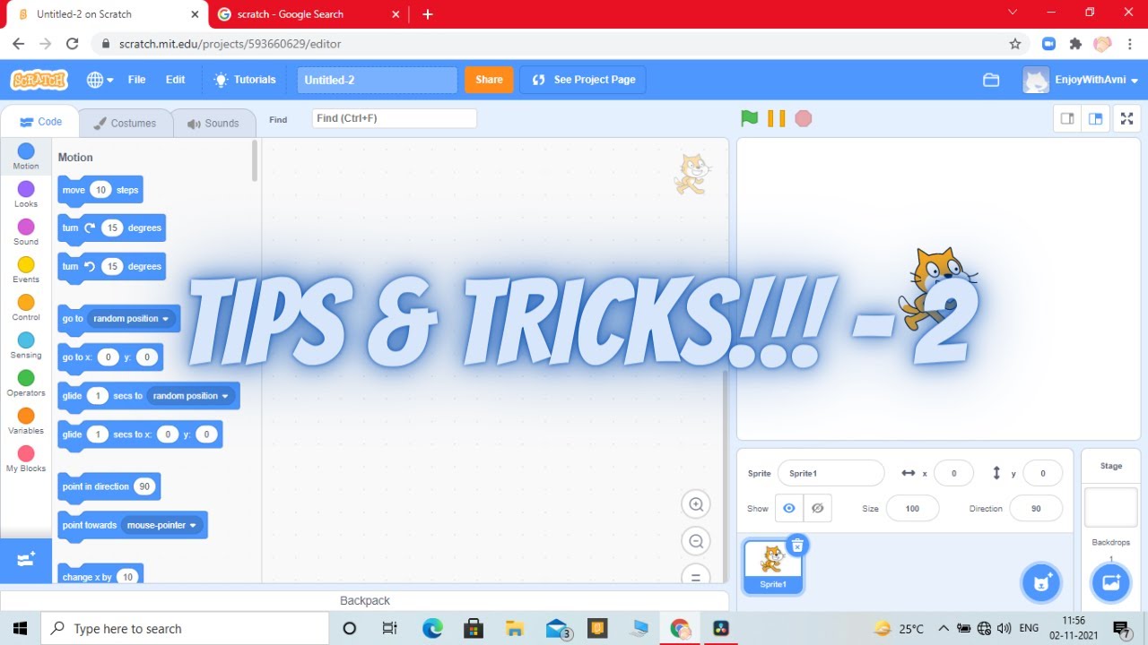 SCRATCH - Tips & Tricks (Pause button, Dark mode & Cat Blocks) - YouTube