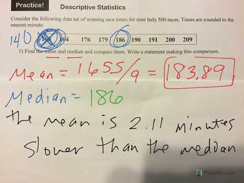 Practice: Descriptive Statistics (6) - YouTube