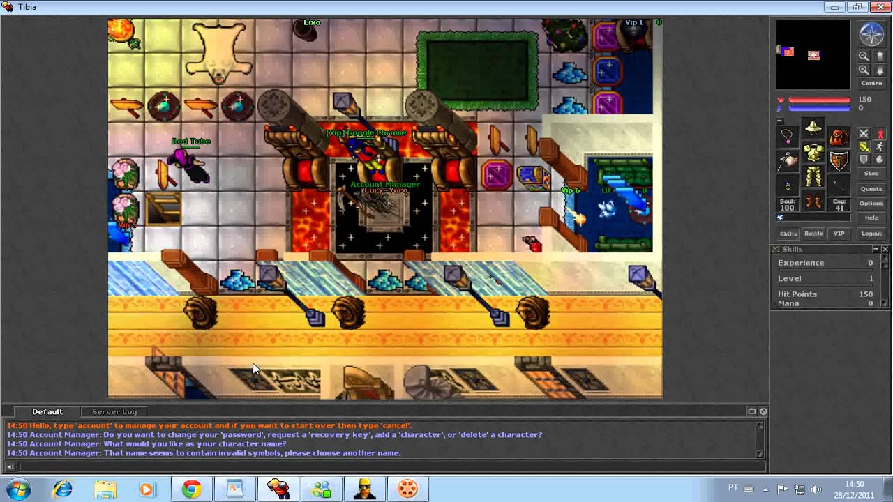 como criar um char de tibia - YouTube