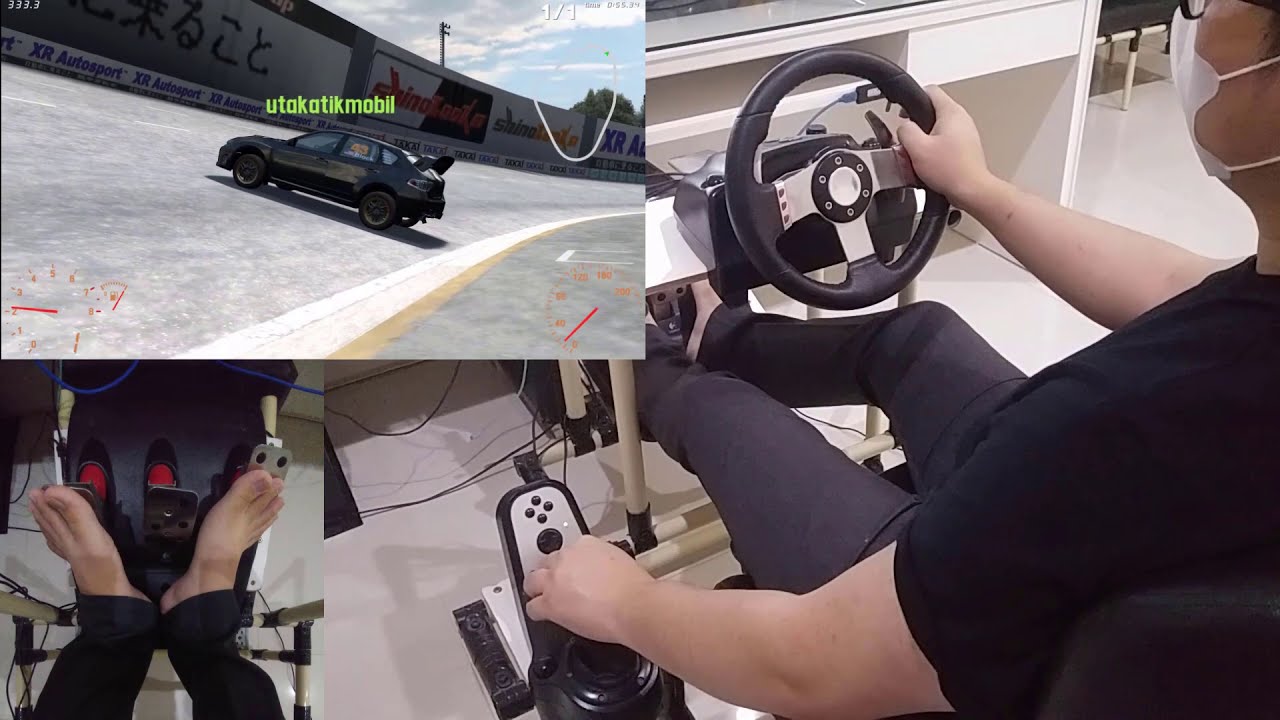 Simulator Mobil Balap Logitech G27 Pipa #DiRumahAja - YouTube