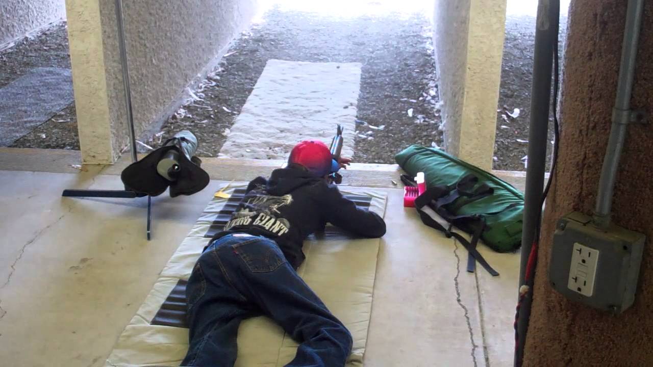 paraplegic shooting a AR15 rifle in prone position - YouTube