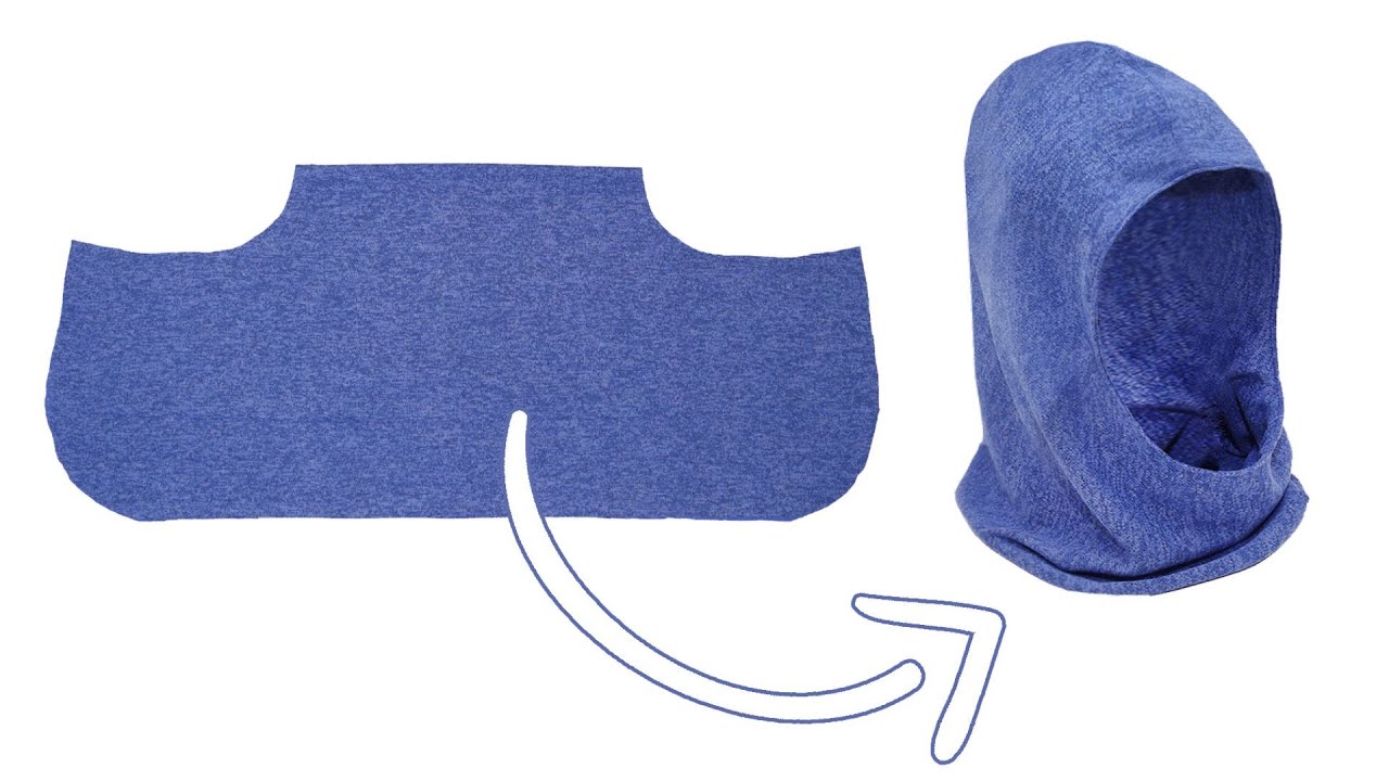 Cut and sew in 10 minutes - a fashionable hat-hood, hat and scarf in ...