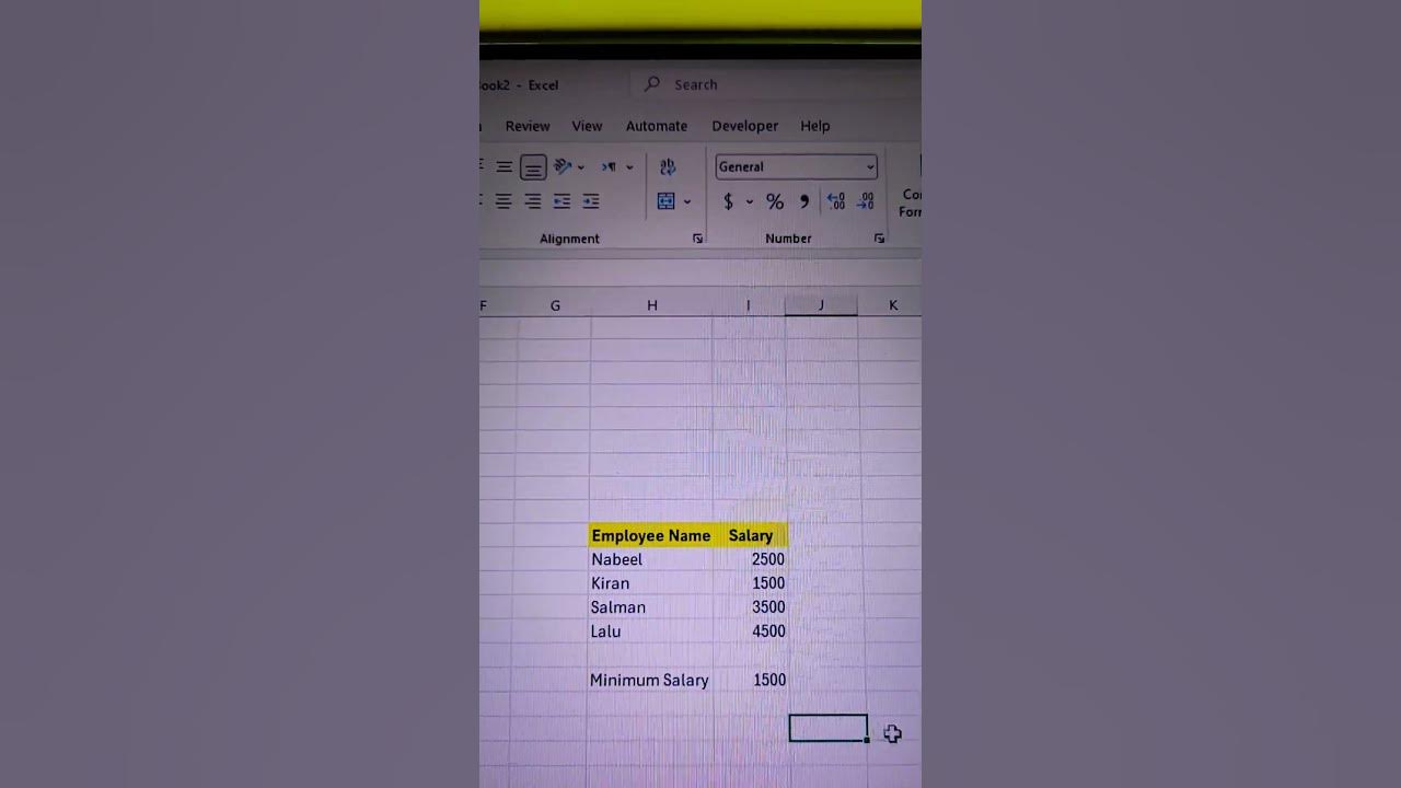 MIN function in excel - YouTube
