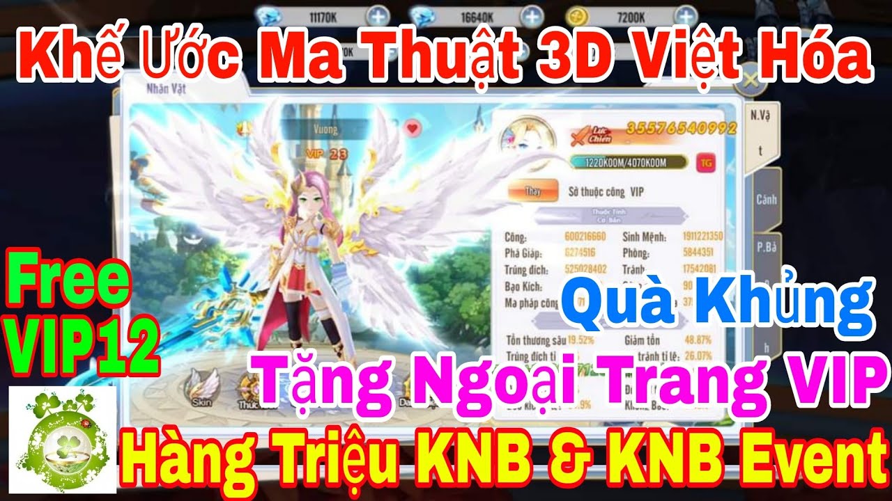 Khế Ước Ma Thuật Mobile 3D Việt Hóa | Free VIP12 + Hàng Triệu KNB ...