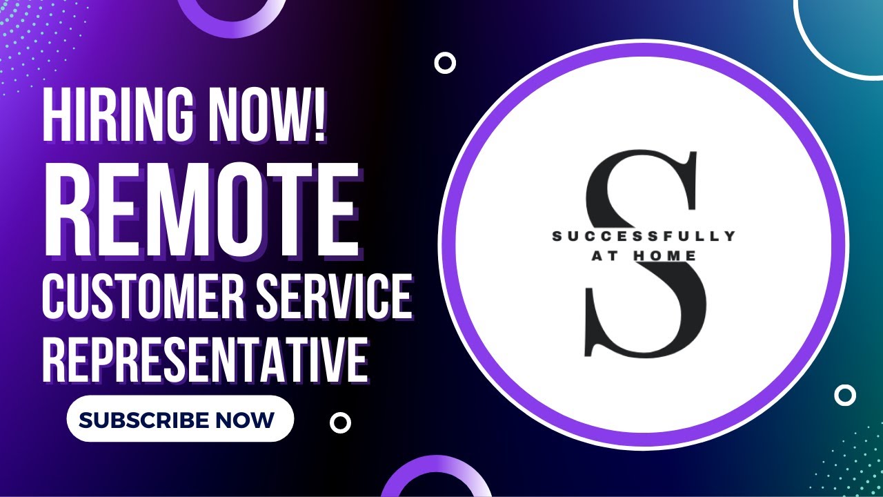 Hiring Now! Remote Customer Service Representative Position - YouTube
