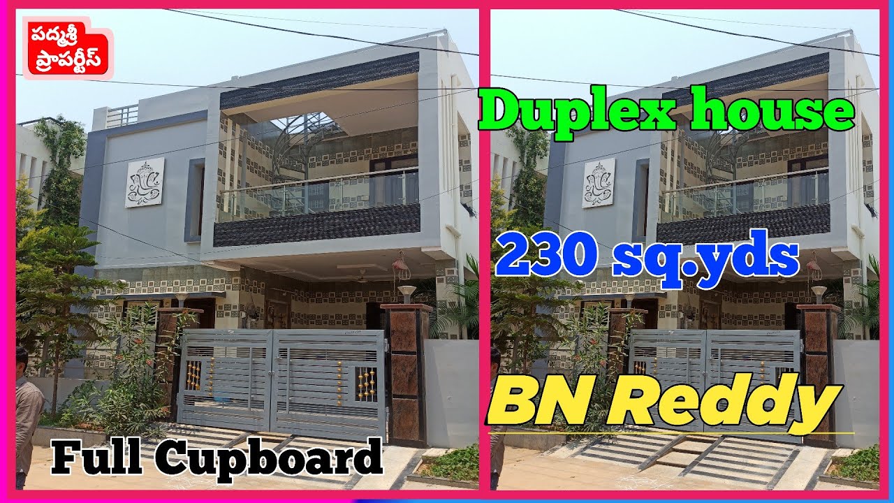 Duplex Villa for sale in BN Reddy | 230 sq.yds Villa for sale | G+1 ...