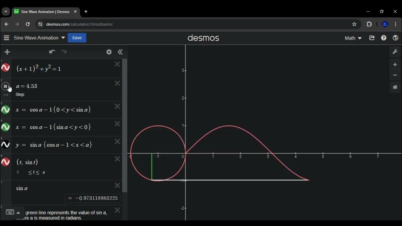 Sine Wave Animation Desmos - YouTube