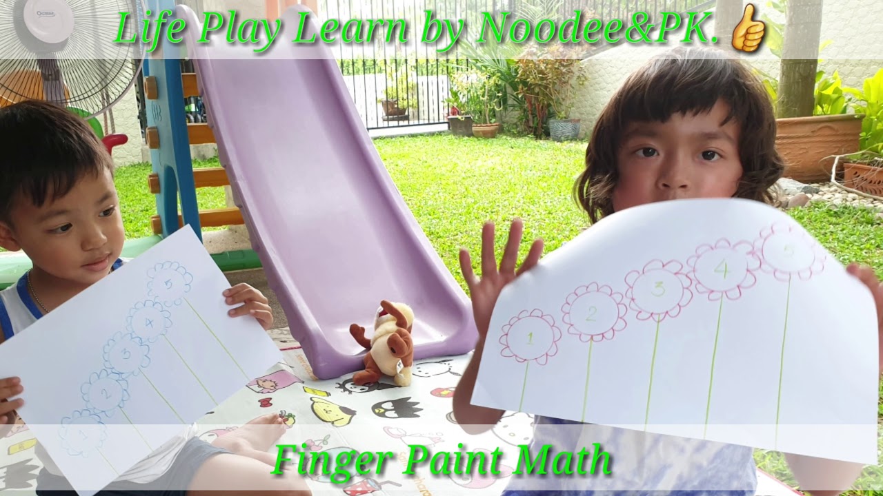 Finger Paint Math; Life Play Learn by Noodee&PK.👍 - YouTube