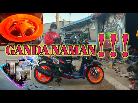 Mio soul i 125 repaint mags to fluorescent orange - YouTube