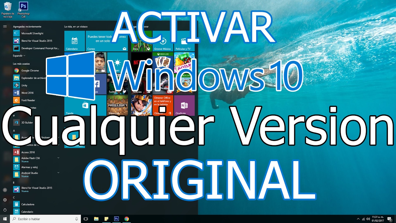 Como Activar Windows 10 Pro & Home | Cualquier Version 2017 - YouTube