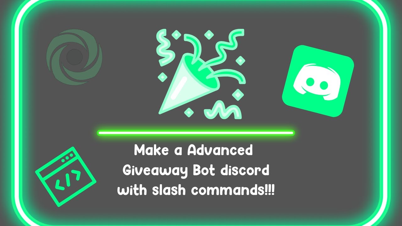 How to make advanced giveaway bot with slash commands! - YouTube