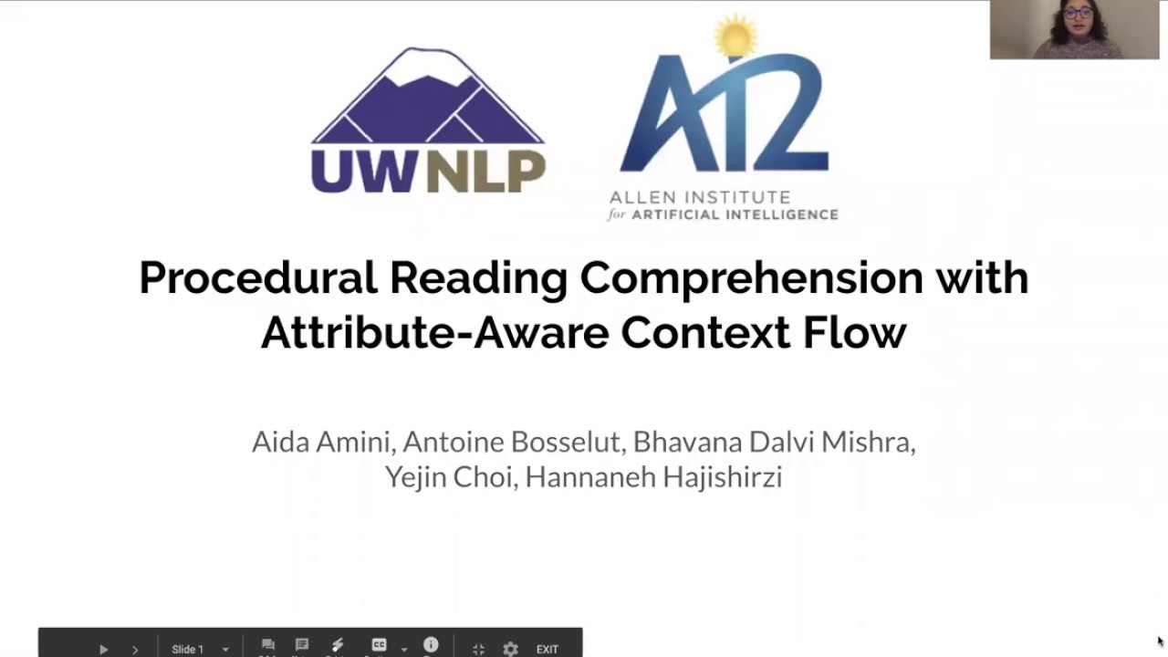AKBC 2020: Paper: Procedural Reading Comprehension with Attribute-Aware ...