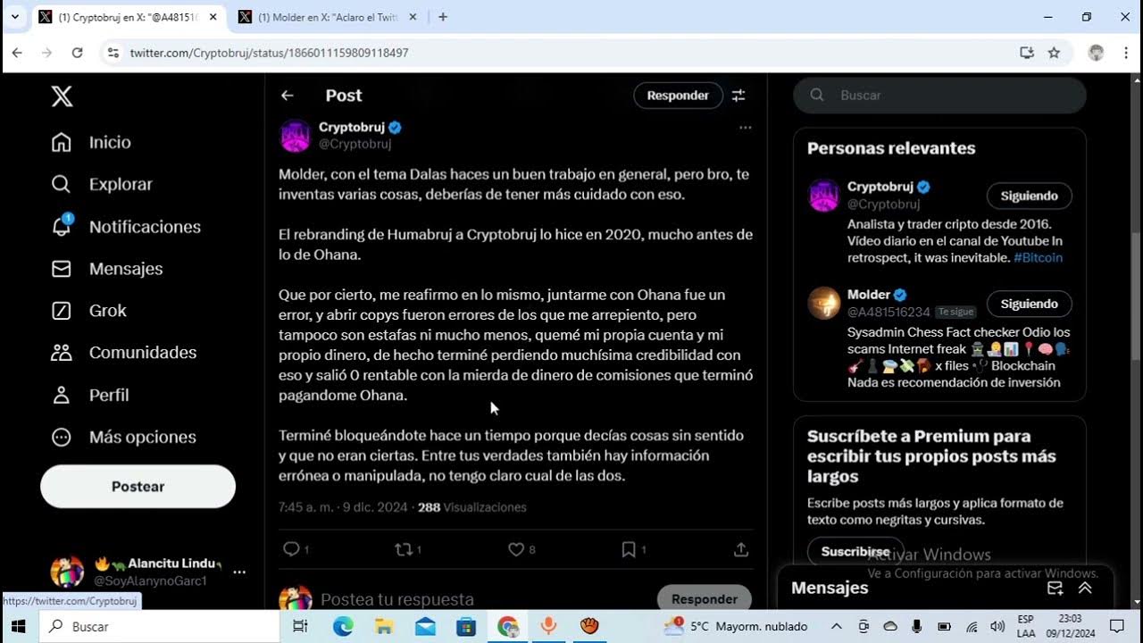 CRYPTOBRUJ SE HARTA de los ATAQUES y NIEGA SER el PAMBISITO q ESTUVO en el VIDEO de DALAS del ...