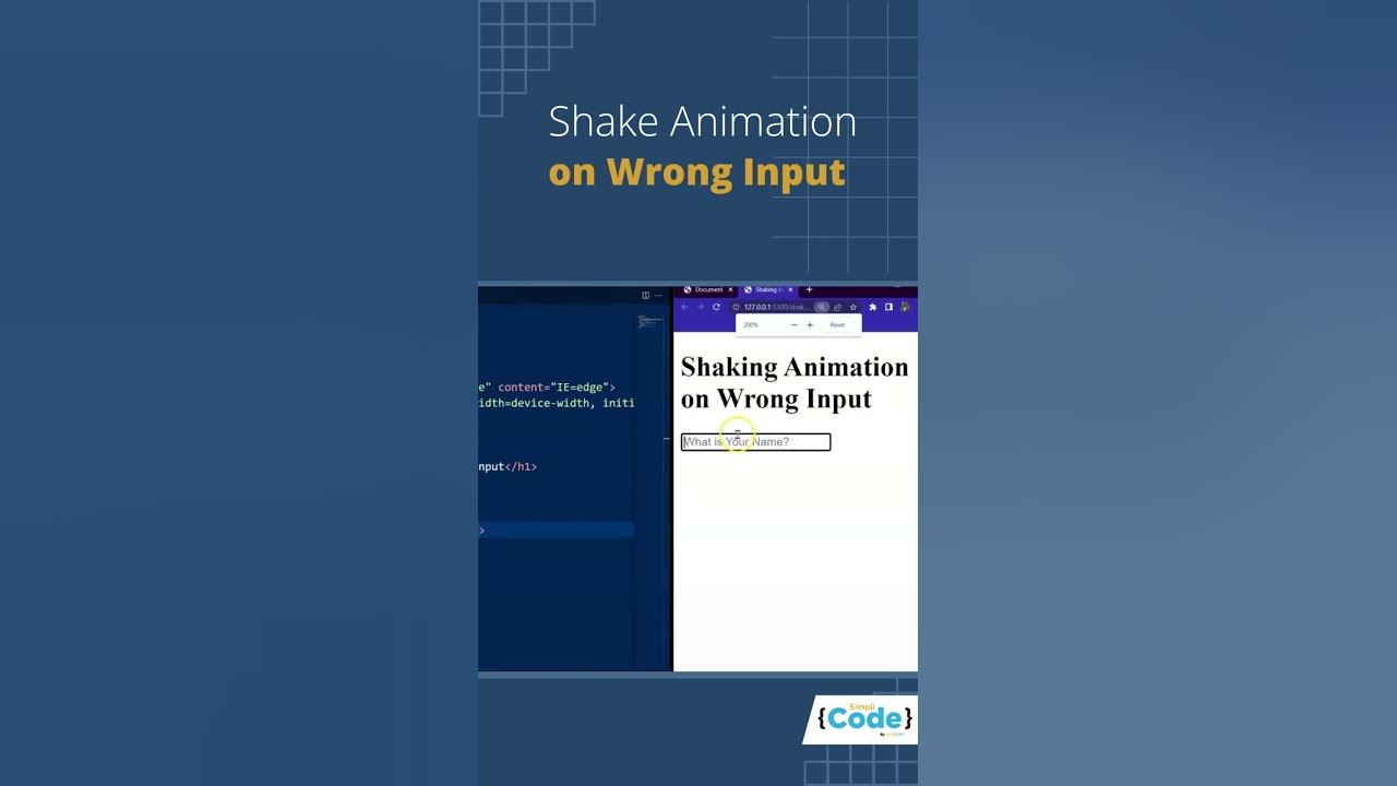 Shake Animation On Invalid Inputs Using Html And Css Shorts