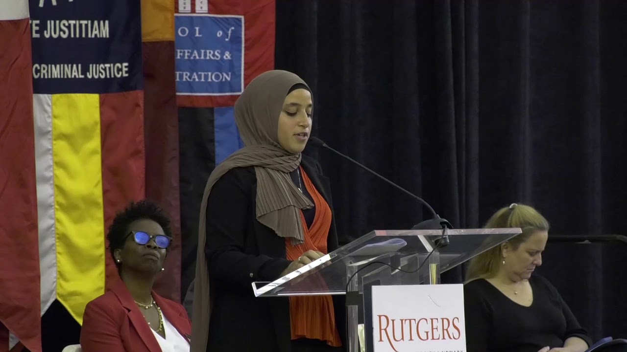 Sabrina Ahmed Speech- Convocation 2019 Rutgers University-Newark - YouTube