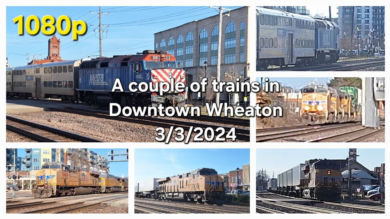 A couple of trains in Downtown Wheaton 3/3/2024 - YouTube