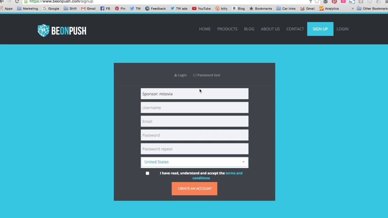 How To Sign Up For A Beonpush Account - YouTube
