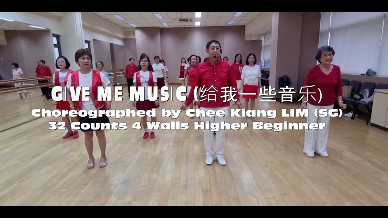 GIVE ME MUSIC LINE DANCE (给我一些音乐) - YouTube