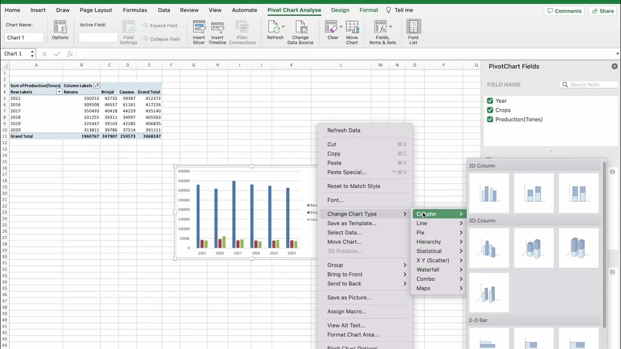 STID 1103 PIVOT TABLE AND PIVOT CHART(Part 2) - YouTube