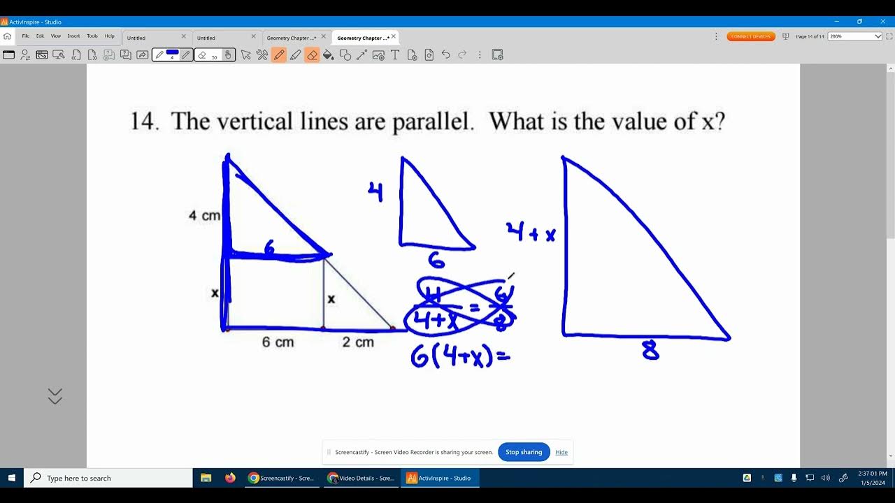 Geometry Chapter 7 PT2 #14 - YouTube
