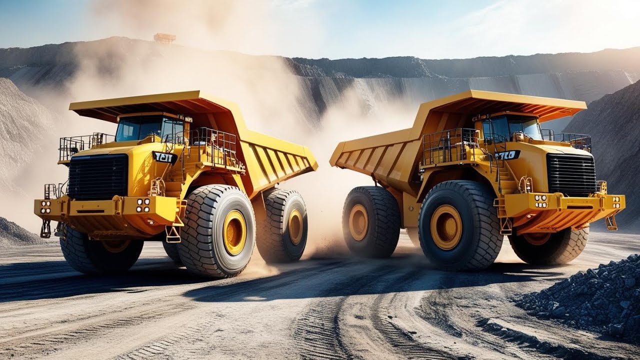 Giant Dump Trucks at Work: Mining Beasts in Action! - YouTube