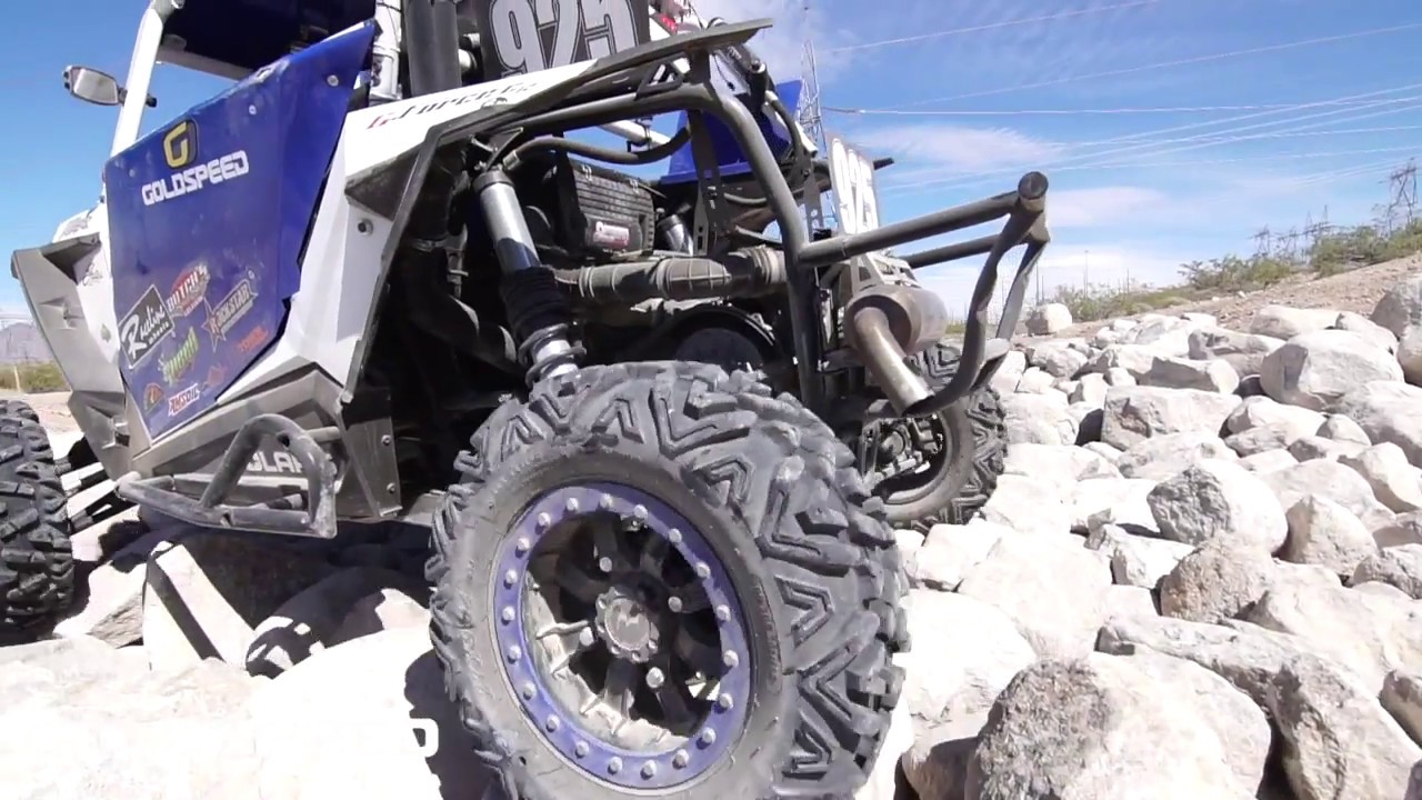 Amazing run flat tires on Polaris RzR - YouTube