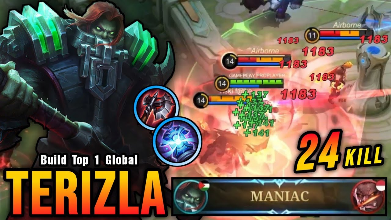 24 Kills + MANIAC!! OP Terizla with this Item (INSANE LIFESTEAL ...