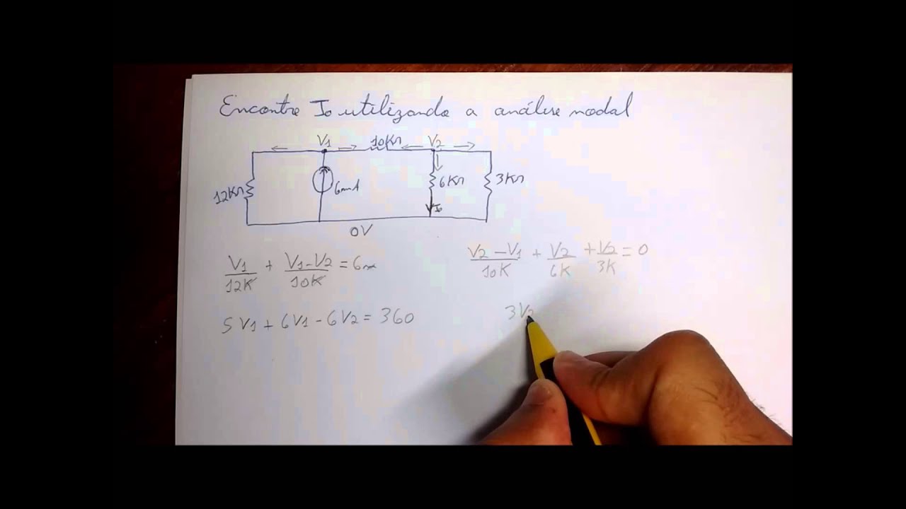 Analise Nodal Tensões De Nó Exercício Resolvido 1 Youtube