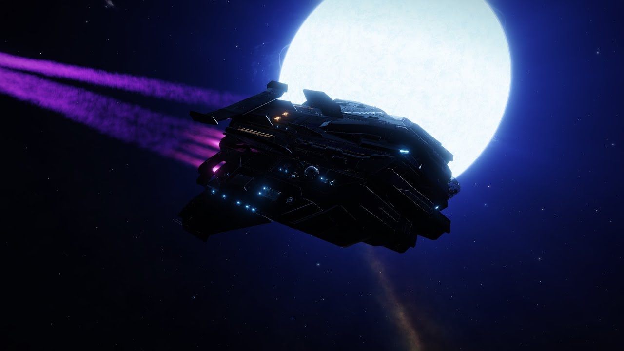 Carpet bombing a Thargoid Cyclops into little pieces. - YouTube