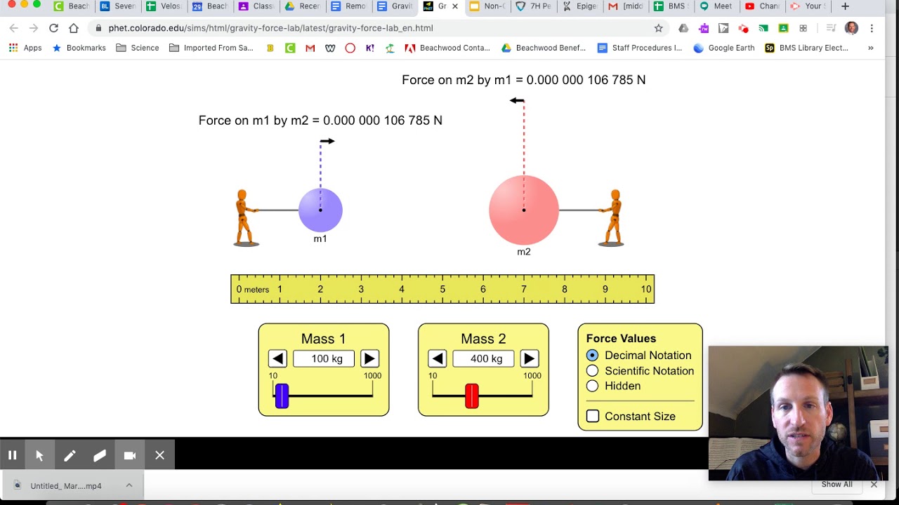 Gravitational Force SIM Lab - YouTube