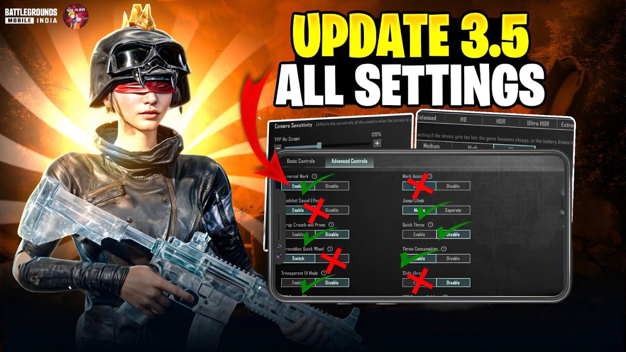 NEW UPDATE 3.5 CODE🔥 PUBG MOBILE/BGMI SENSITIVITY SETTINGS | BEST SENSITIVITY AFTER UPDATE 3.5 ...
