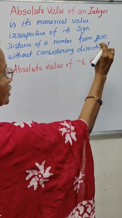 Absolute Value Of An Integer - YouTube