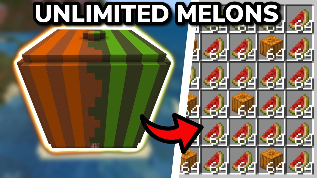 MAKING THE ULTIMATE MELON AND PUMPKIN FARM in Minecraft Bedrock ...