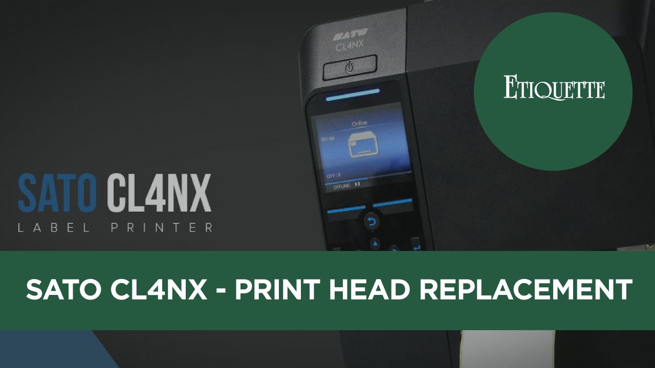 Sato CL4NX - Print Head Replacement - YouTube