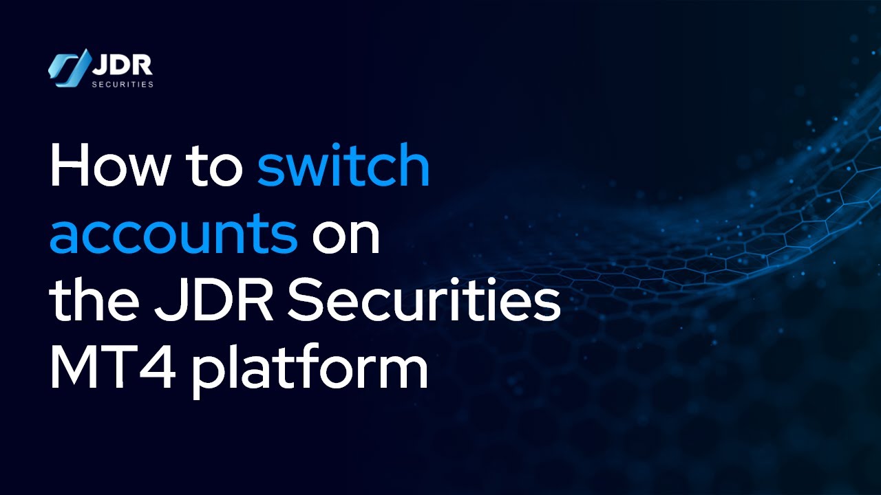 20 How to switch accounts on the JDR Securities MT4 platform - YouTube