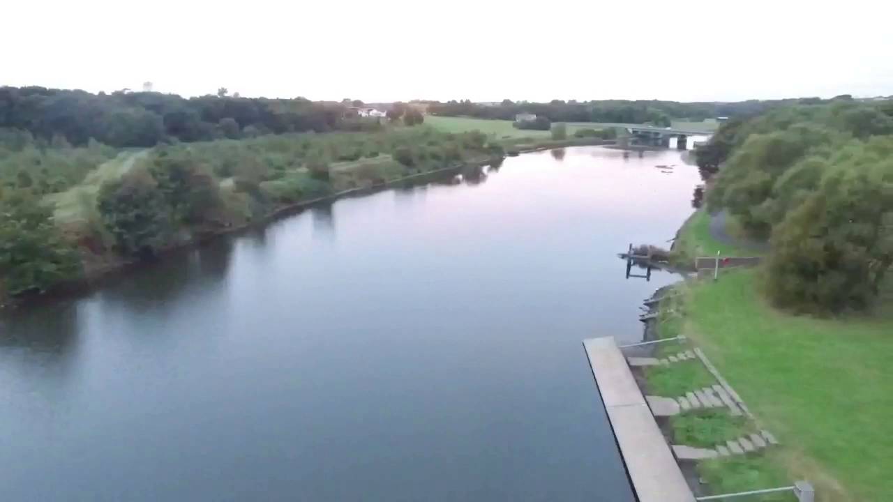 River Wansbeck Ashington drone flight - YouTube