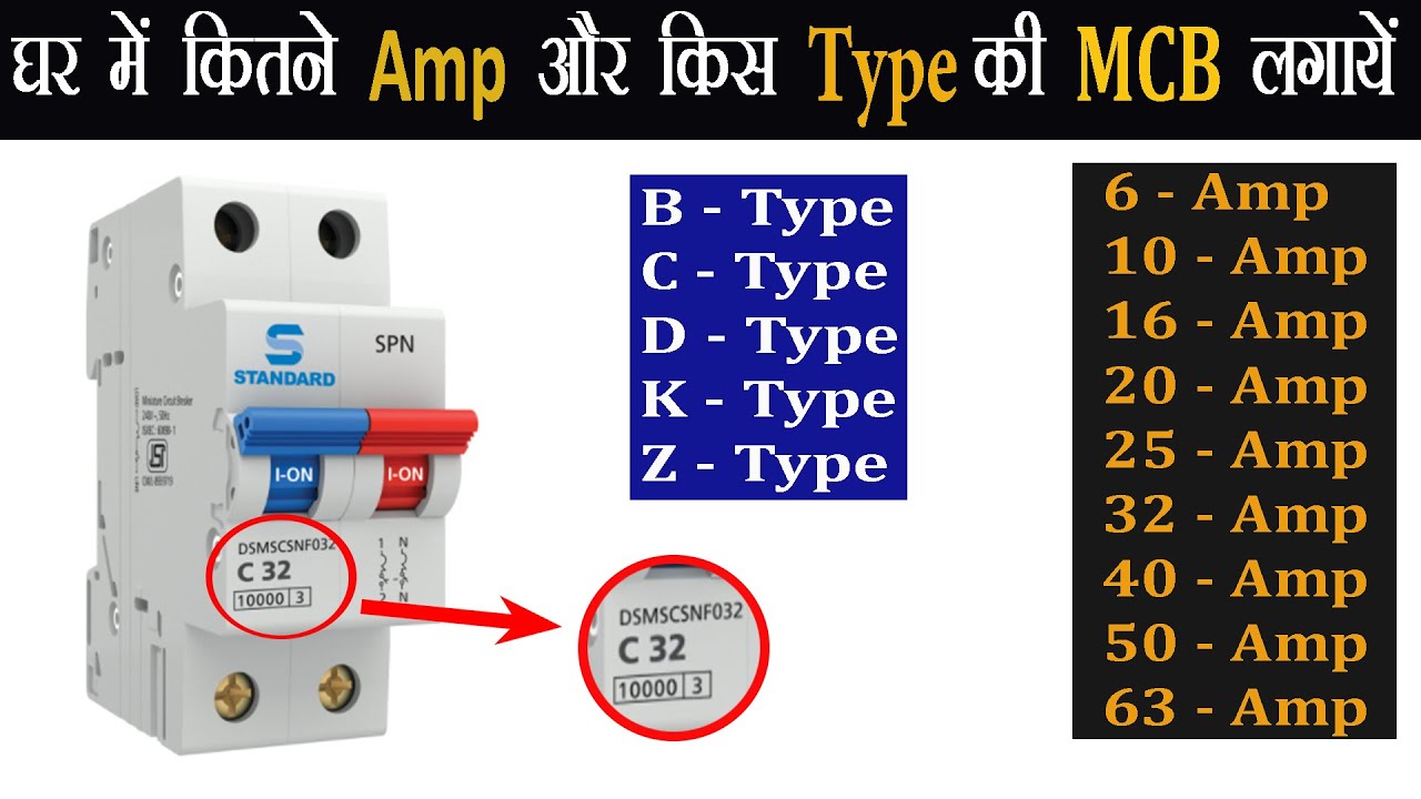 How To Choose MCB For Home | घर में कौनसी MCB लगाएं [B, C, D, K, Z ...