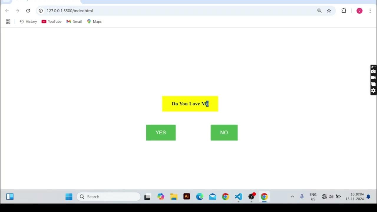 Do you Love Me Romantic Proposal Animation with HTML & CSS | - YouTube