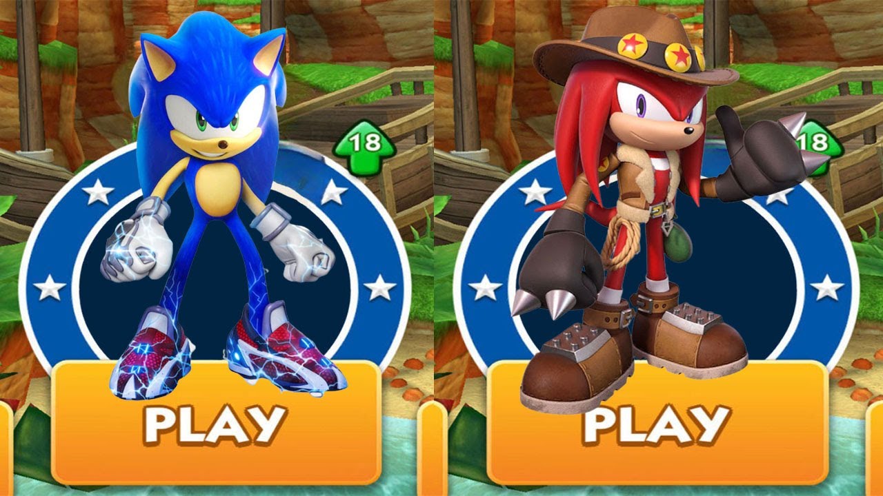Sonic Dash - Treasure Hunter Knuckles vs Boscage Maze Sonic vs All ...