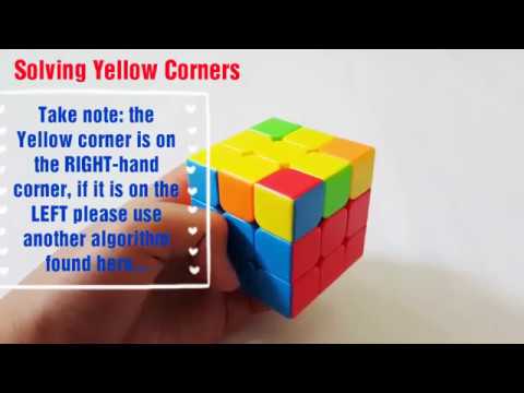 STEP 5 - SOLVING THE YELLOW CORNERS - RUBIK'S CUBE 3 x 3 EASY TUTORIAL ...