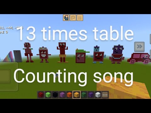 Numberblocks 13 times table conting song Minecraft @owietv - YouTube