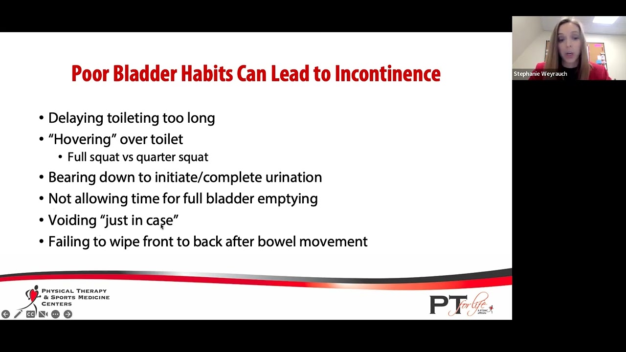 MIND OVER BLADDER Lecture with Stephanie Weyrauch PT DPT 10:25:22 - YouTube