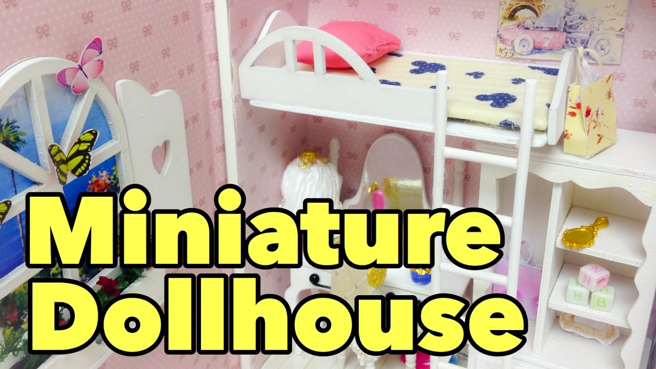 "Dollhouse in a book" Miniature Dollhouse tutorial - YouTube